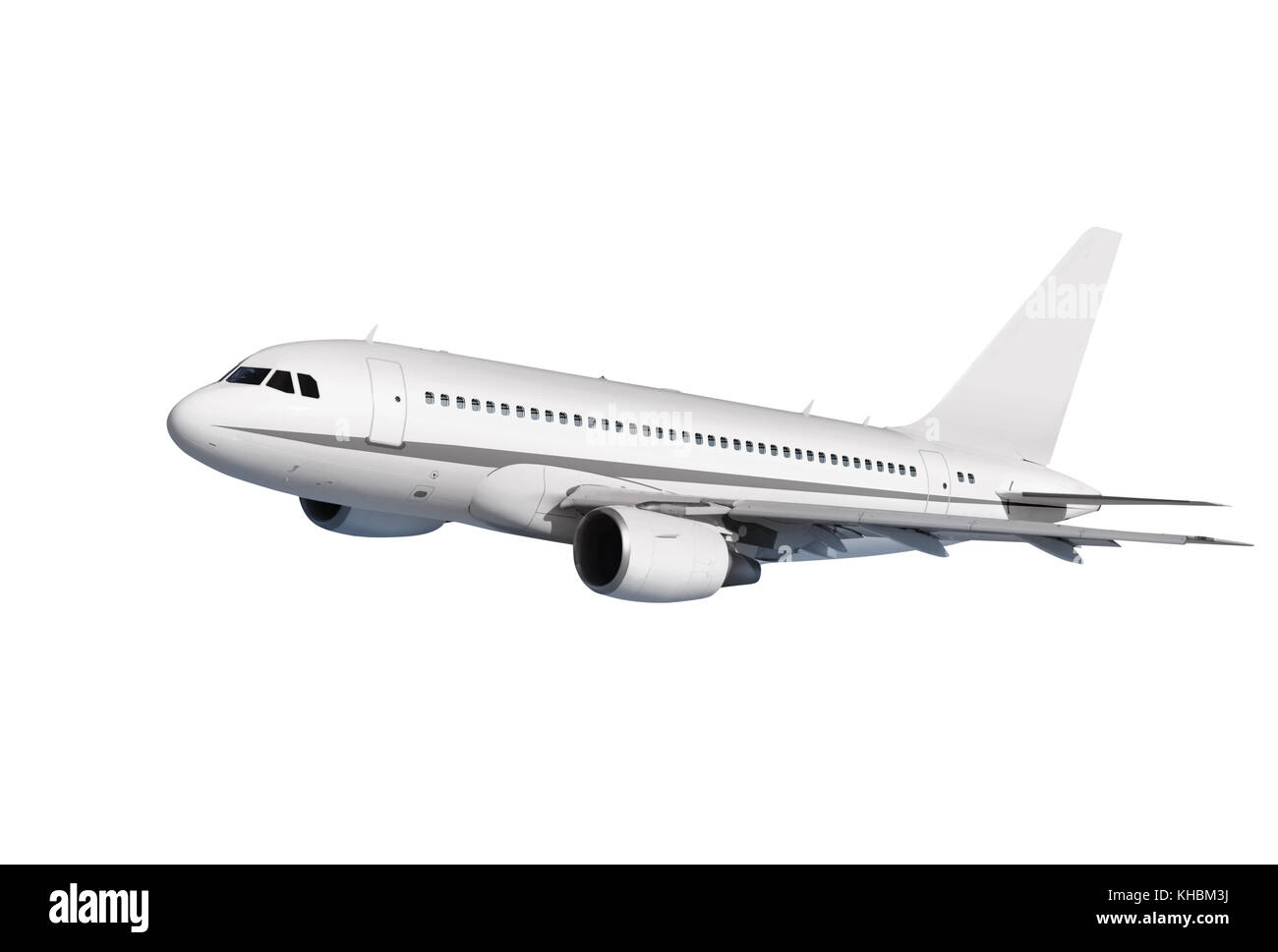 commercial airplane on white background with path Stock Photo - Alamy