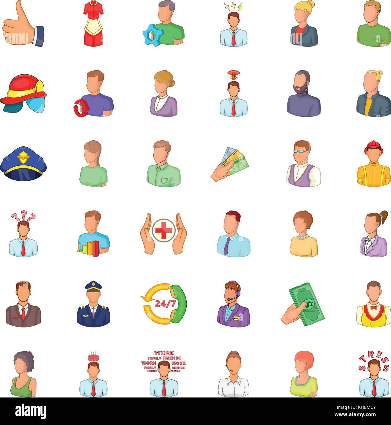 Hr icons set, cartoon style Stock Vector Image & Art - Alamy