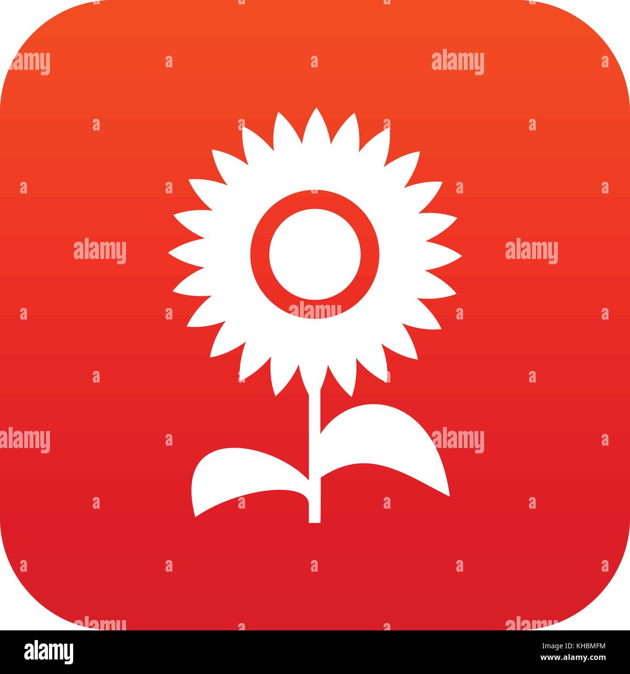 Flower icon digital red Stock Vector Image & Art - Alamy