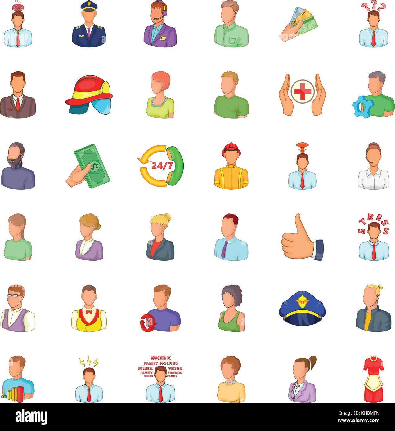Person icons set, cartoon style Stock Vector Image & Art - Alamy