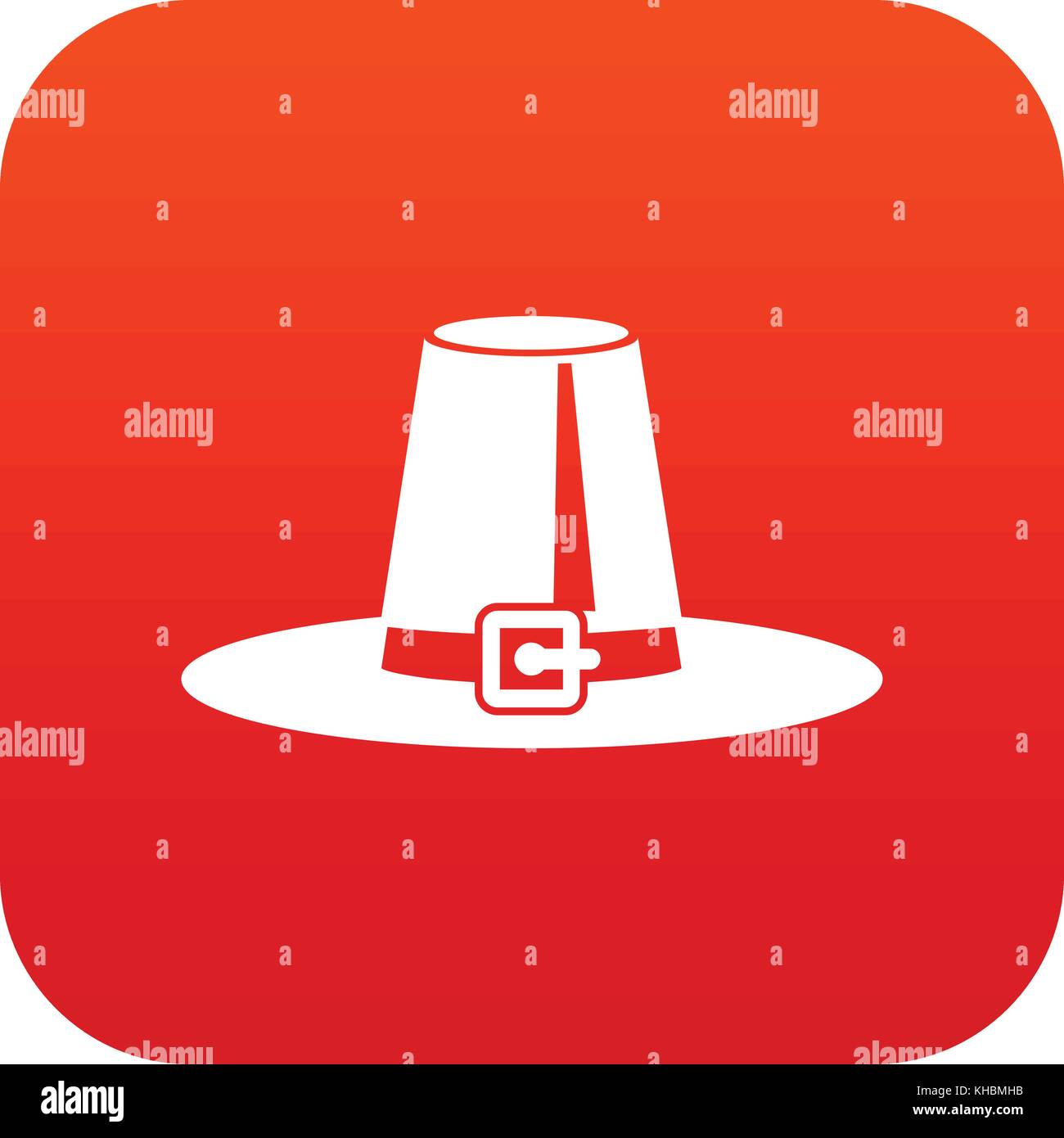 Pilgrim hat icon digital red Stock Vector Image & Art - Alamy