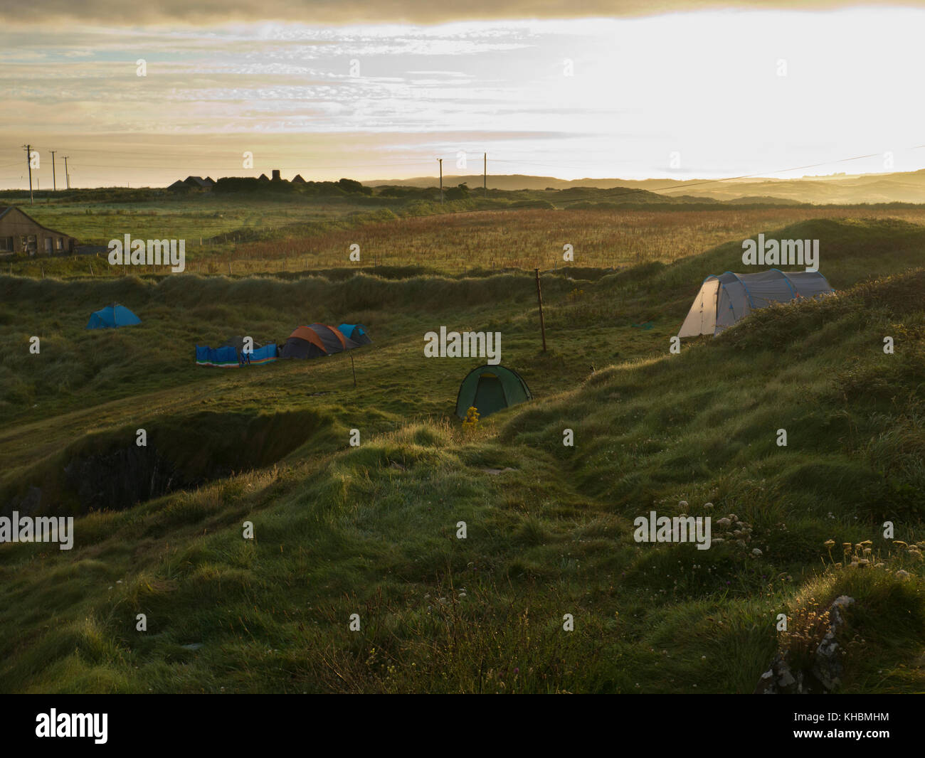 Wild camping on Sherkin Island, Ireland Stock Photo - Alamy