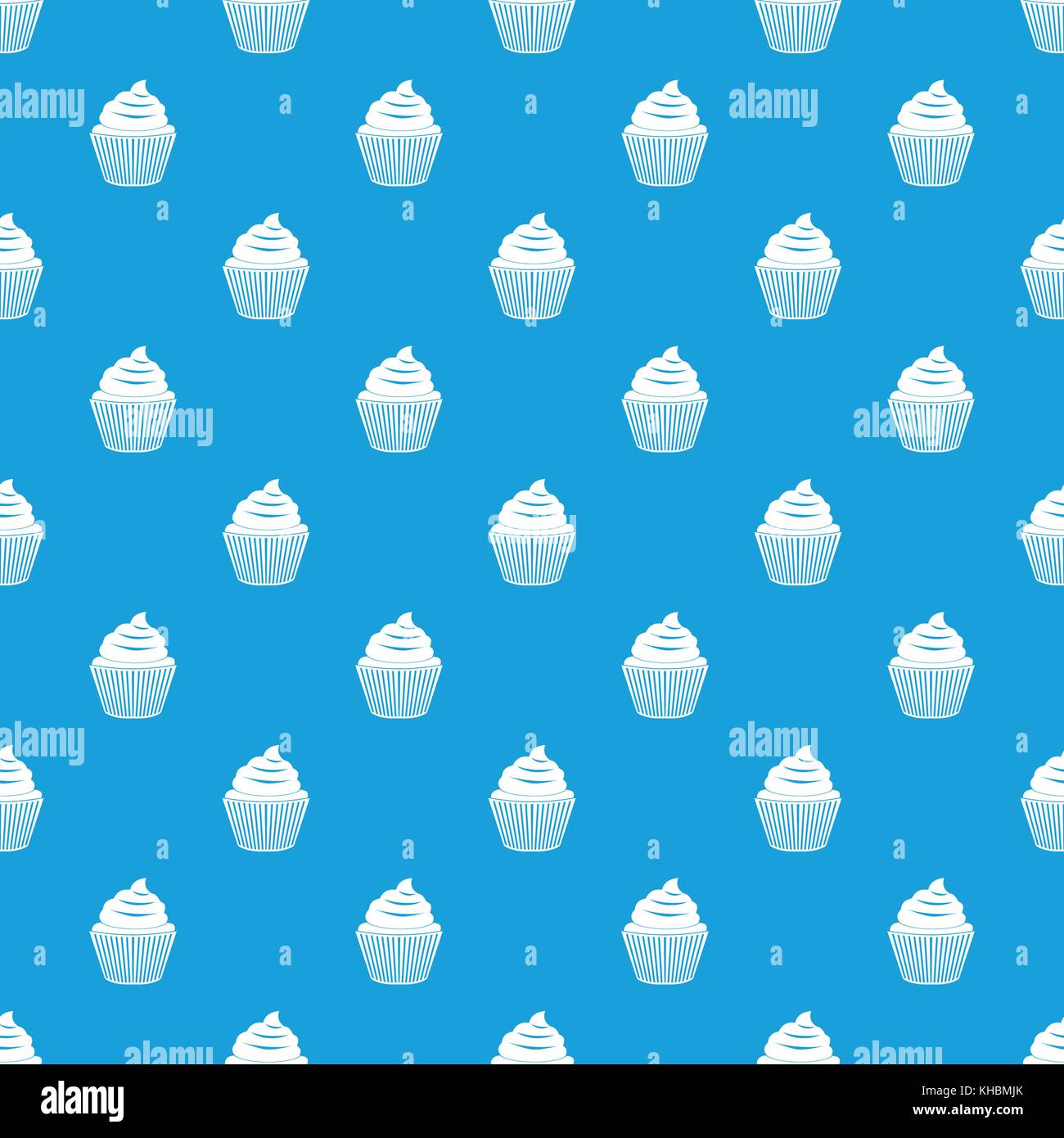 Cupcake pattern seamless blue Stock Vector Image & Art - Alamy