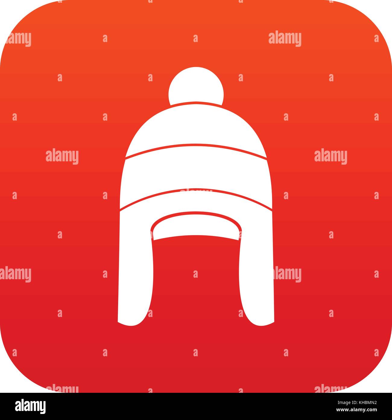 Winter hat icon digital red Stock Vector Image & Art - Alamy