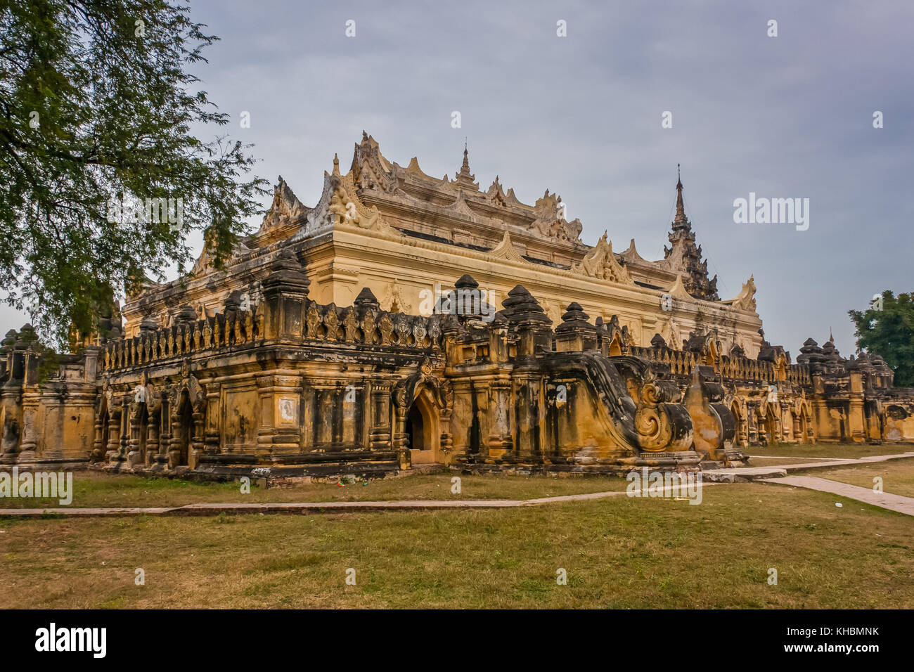 Mahar Aung Mye Bon San Monastery, Inn Wa, Myanmar Stock Photo - Alamy