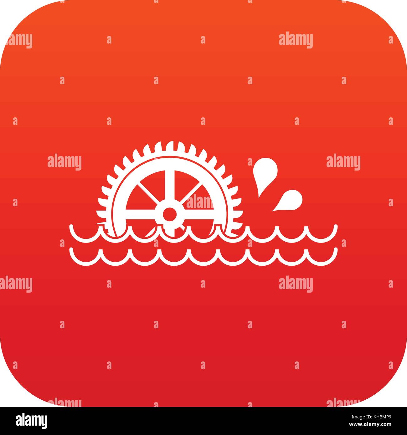 Waterwheel icon digital red Stock Vector Image & Art - Alamy