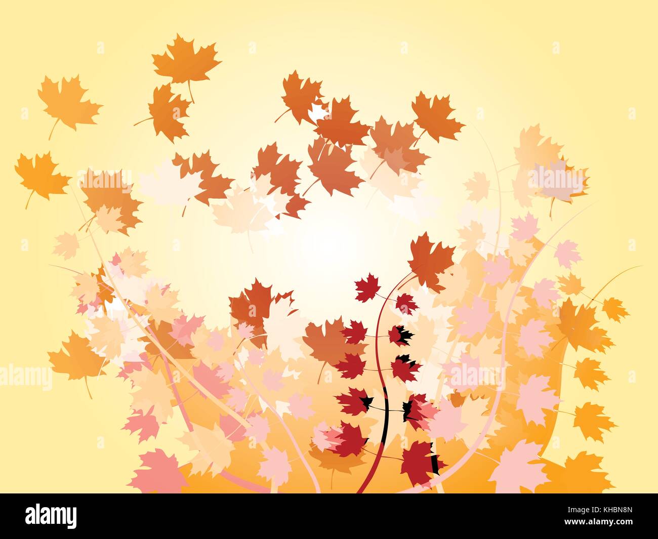Autumn Leaves Vector Illustration Stock Vector Image And Art Alamy