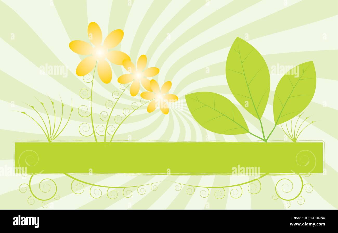 spring background with leafs - vector illustration Stock Vector Image ...