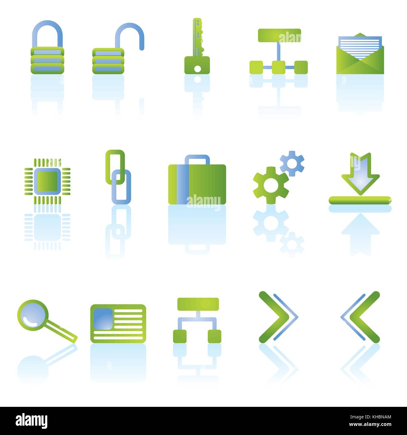 reflect security icons - vector icon set Stock Vector Image & Art - Alamy