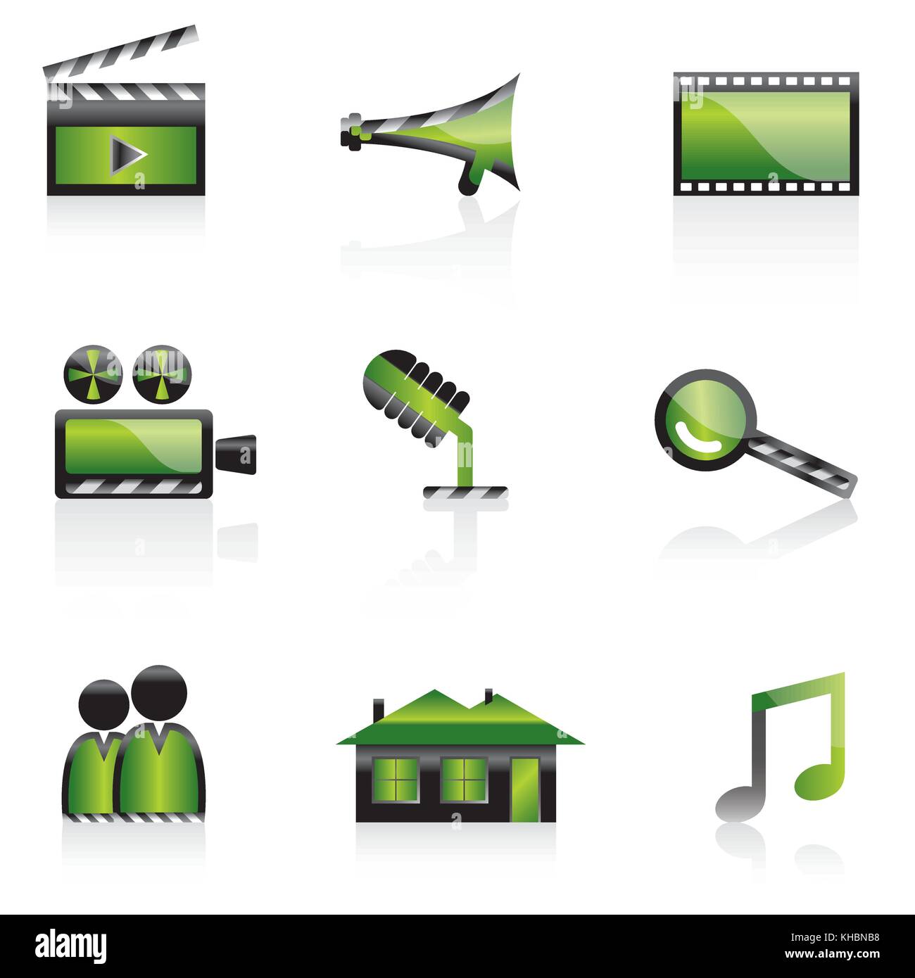 cinema icon - vector icon set Stock Vector Image & Art - Alamy