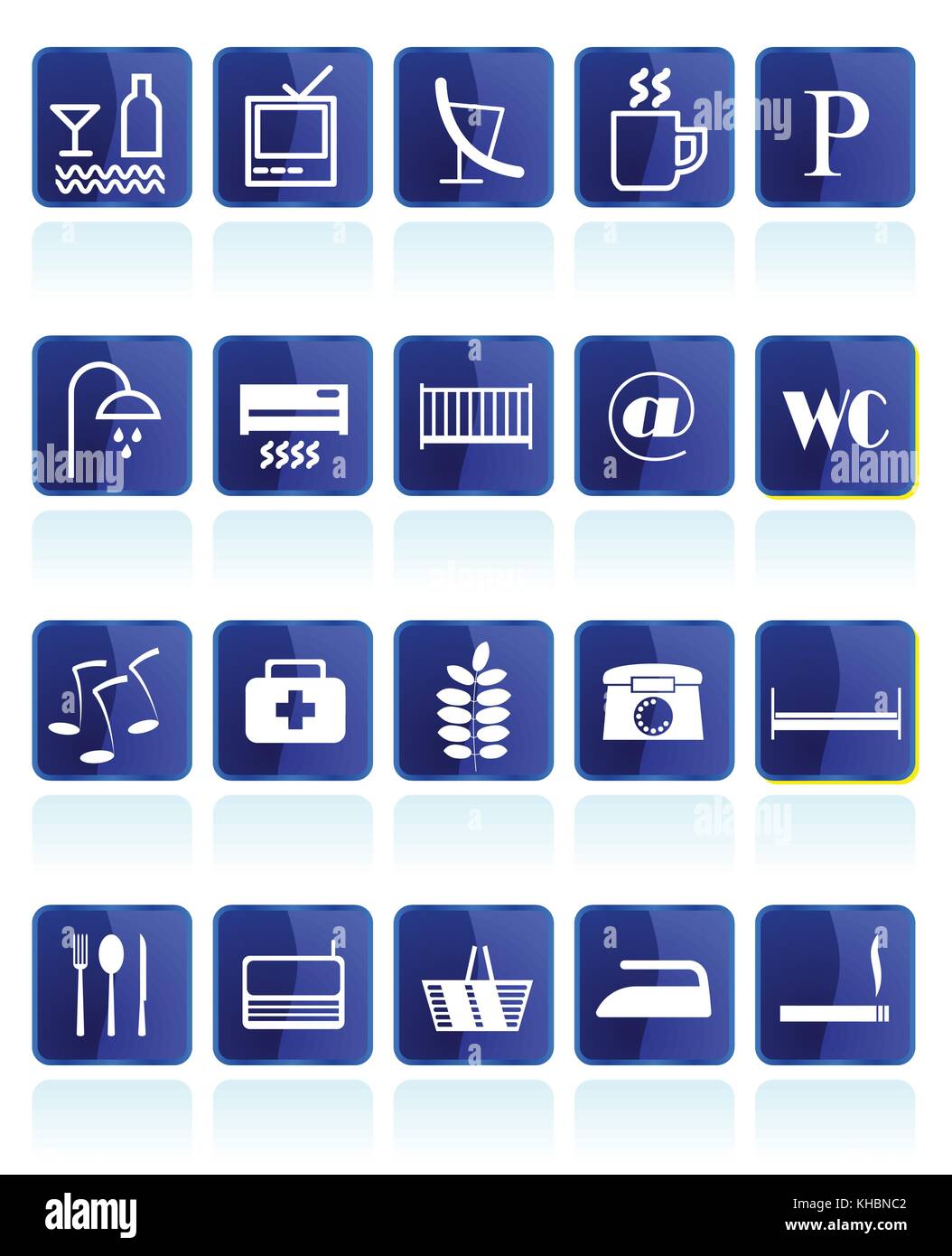 Hotel and Motel Icons - vector icon set Stock Vector Image & Art - Alamy