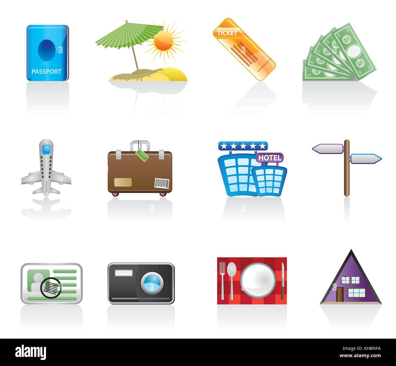 travel and trip icons - vector icon set Stock Vector Image & Art - Alamy