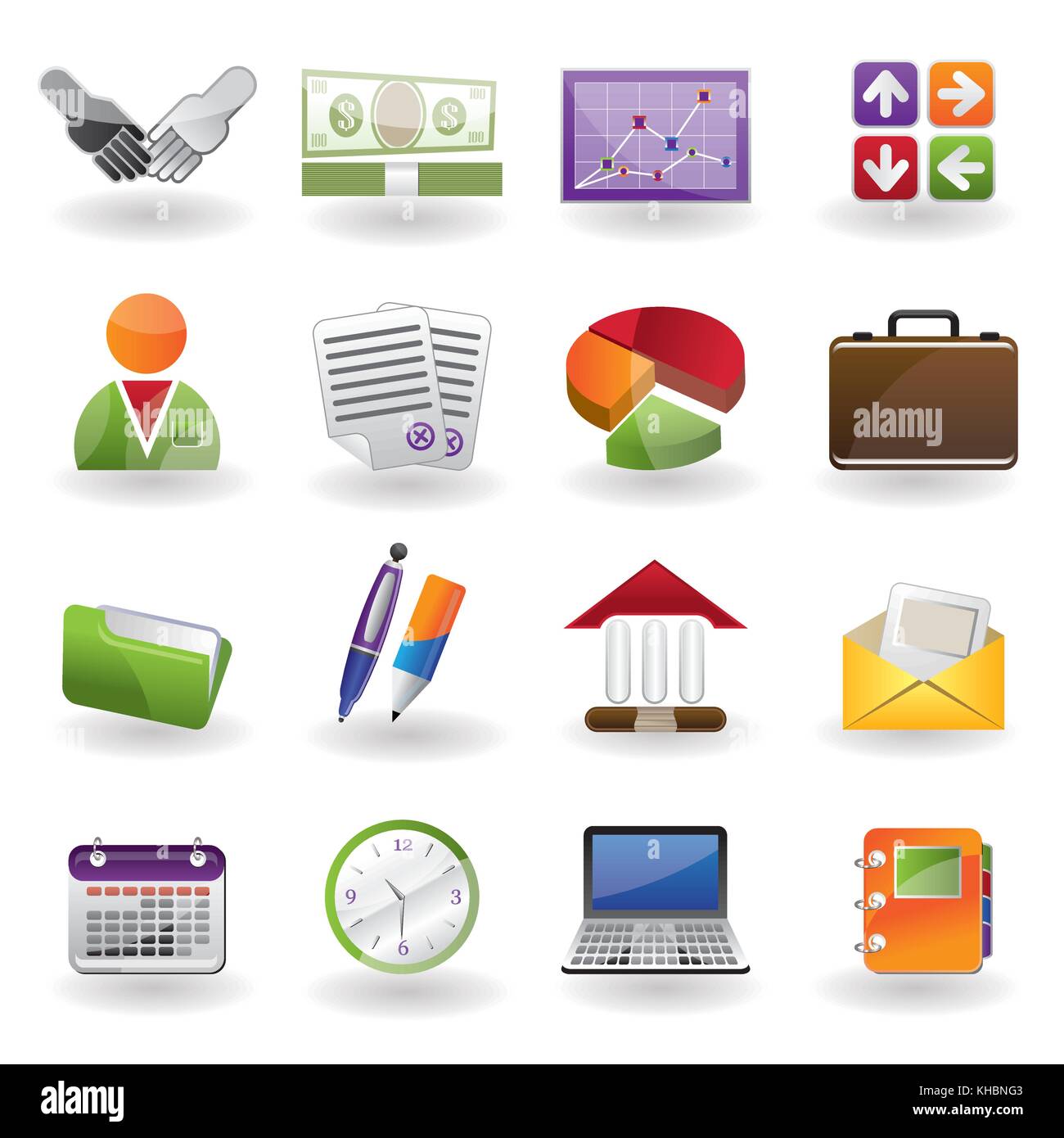 Business and Office icons - vector icon set Stock Vector Image & Art ...