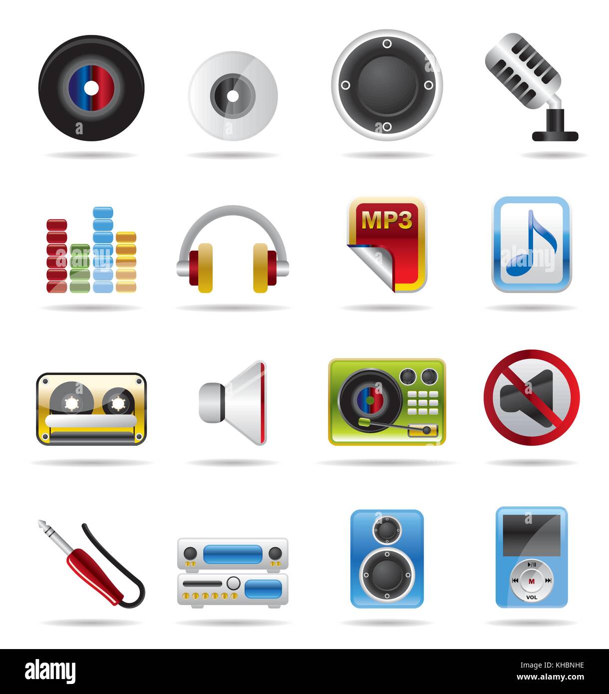 Music and sound Icons- vector icon Set Stock Vector Image & Art - Alamy