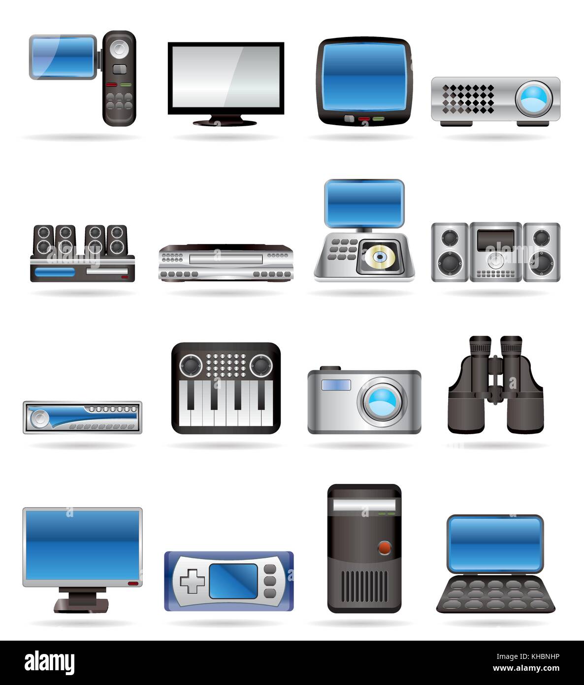 Hi-tech equipment - vector icon set 2 Stock Vector Image & Art - Alamy