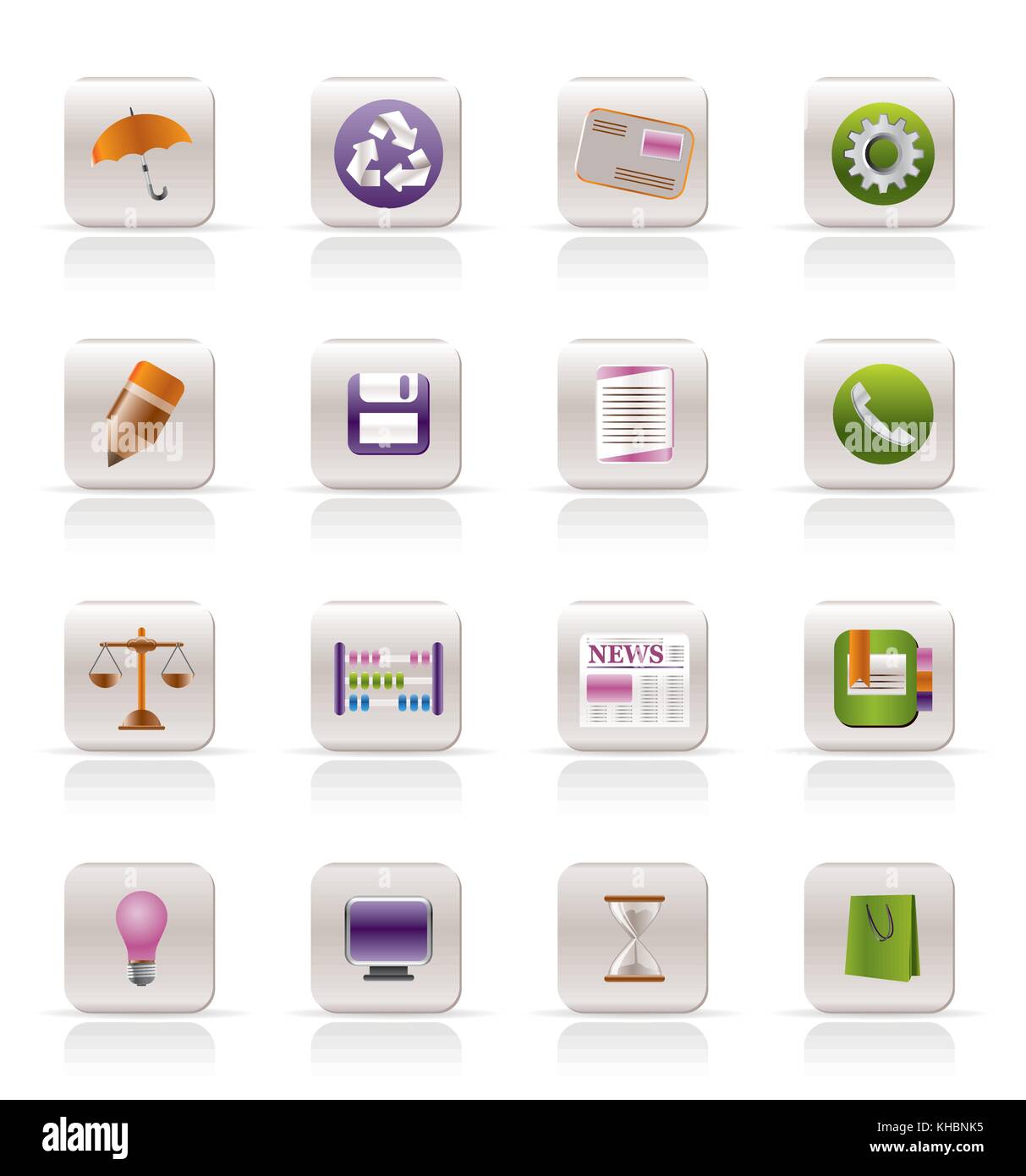 Business and Office internet Icons - Vector icon Set Stock Vector Image ...