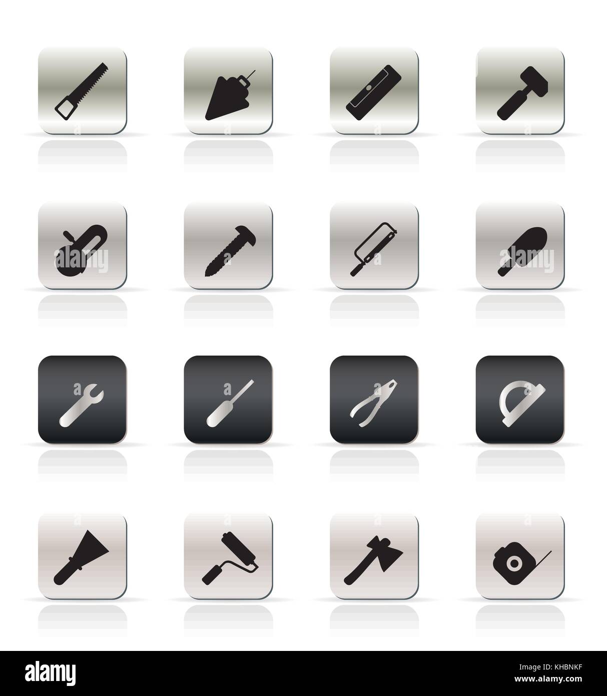 Construction and Building Tools icons - Vector Icon Set Stock Vector ...