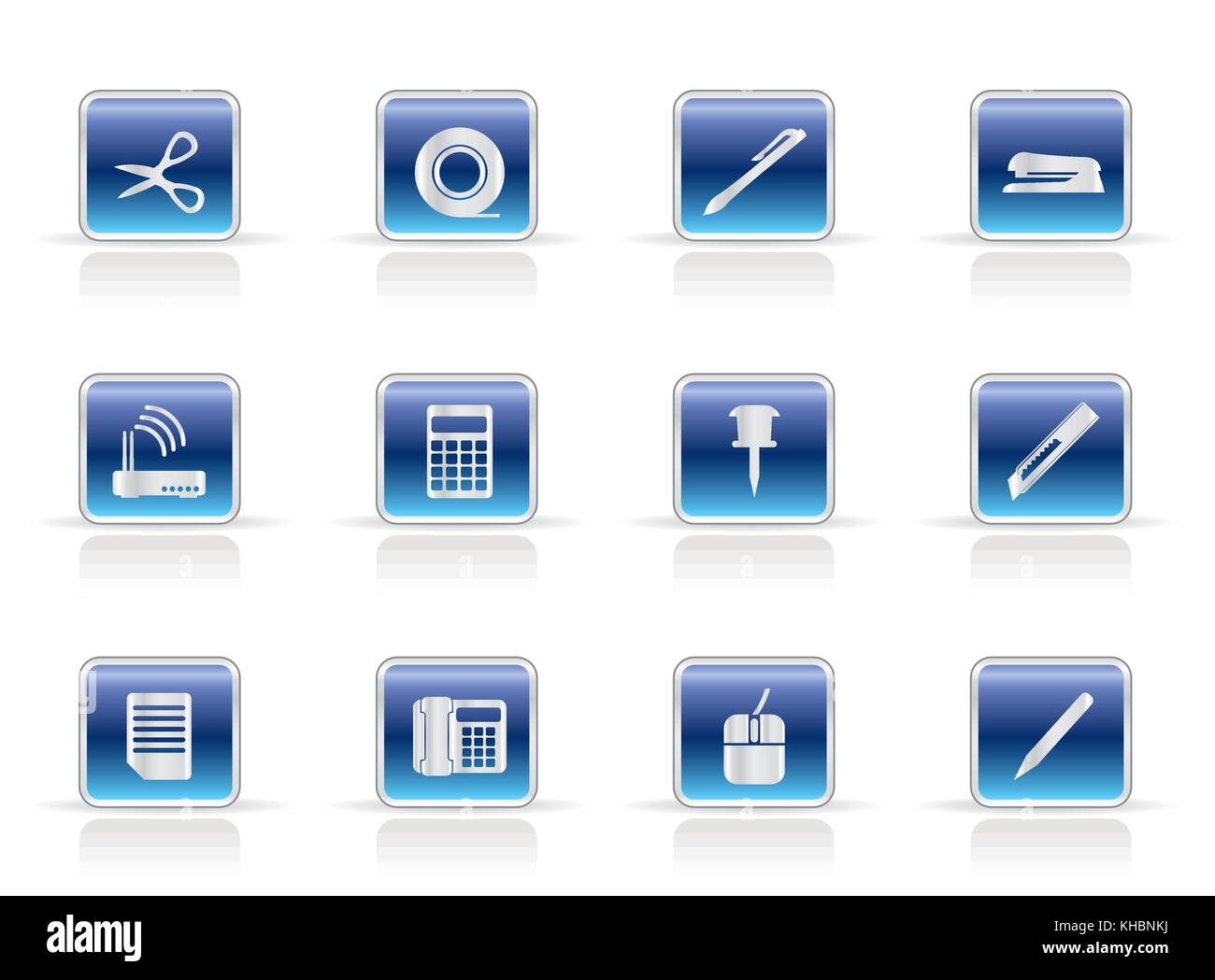 business and Office Tools Icons - Vector icon set Stock Vector Image ...