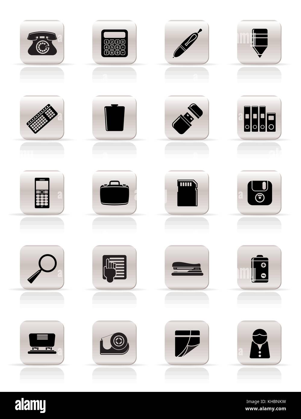 Simple Office tools Icons vector icon set 3 Stock Vector Image & Art - Alamy