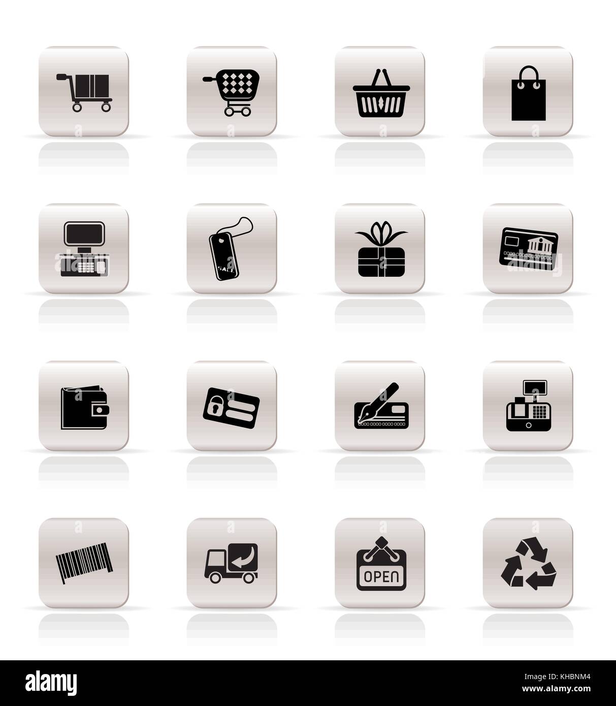 Gift voucher icon simple Cut Out Stock Images & Pictures - Alamy