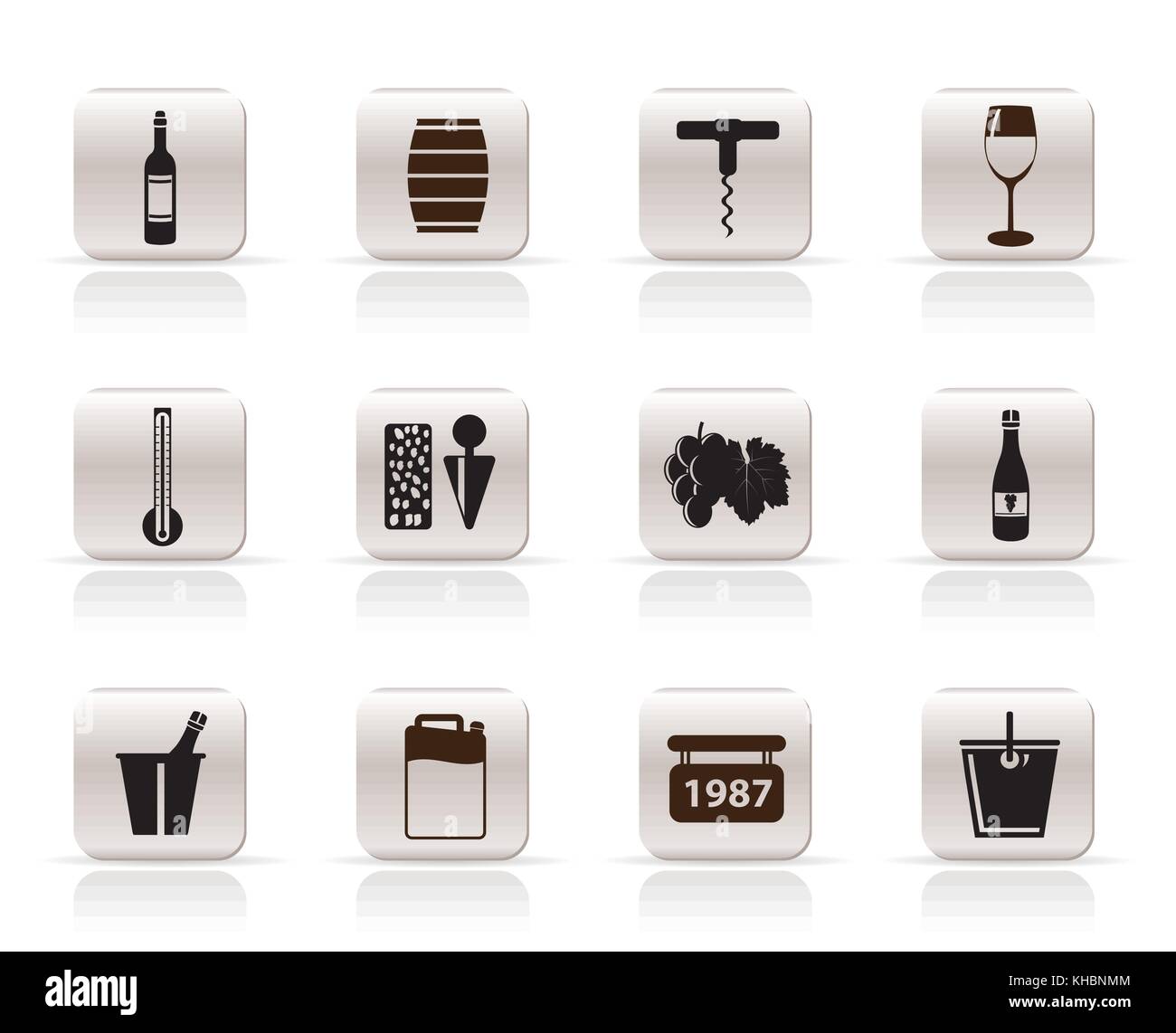 Wine Icons - Vector Icon Set Stock Vector Image & Art - Alamy