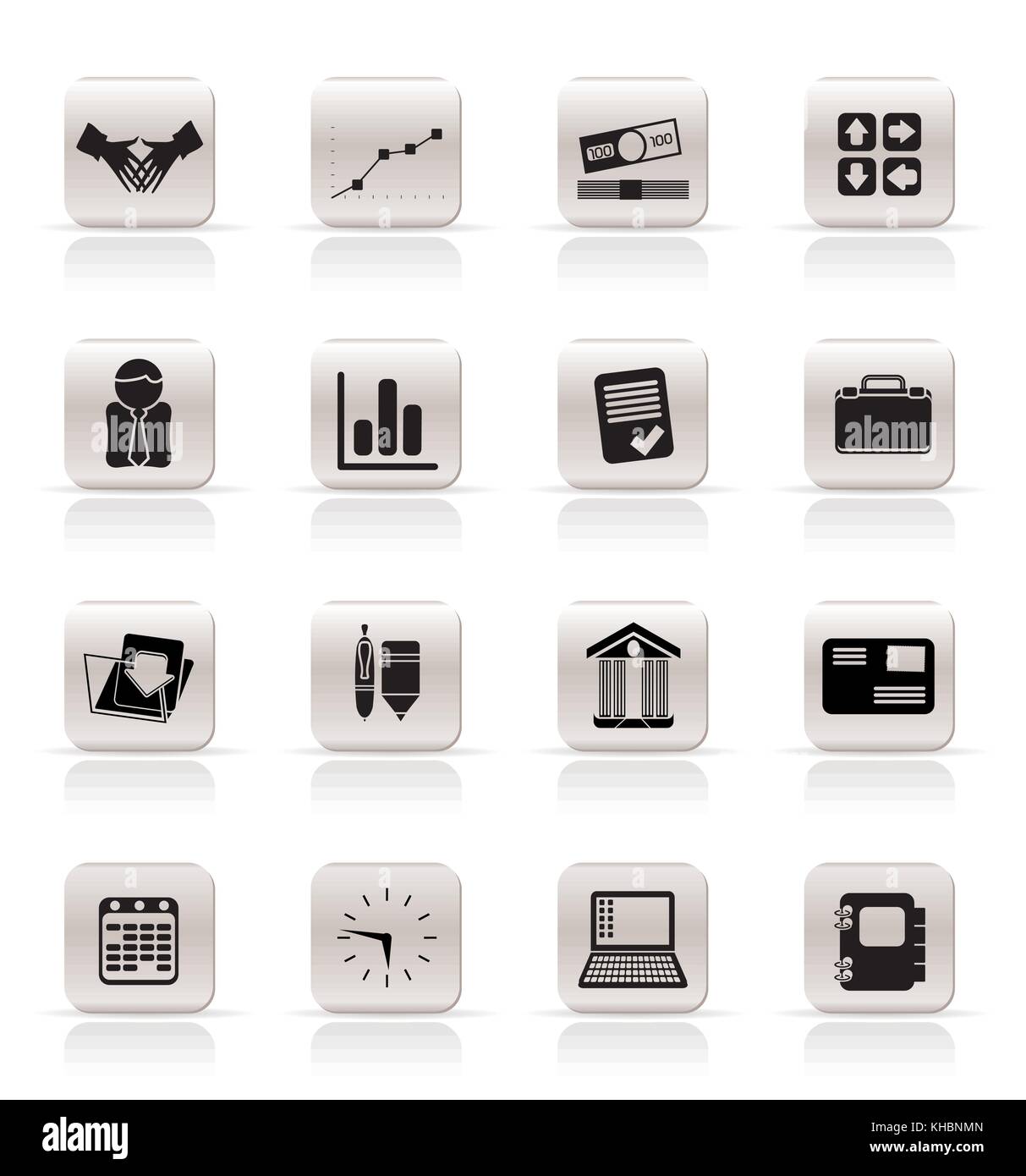 Simple Business and Office icons - Vector Icon Set Stock Vector Image ...