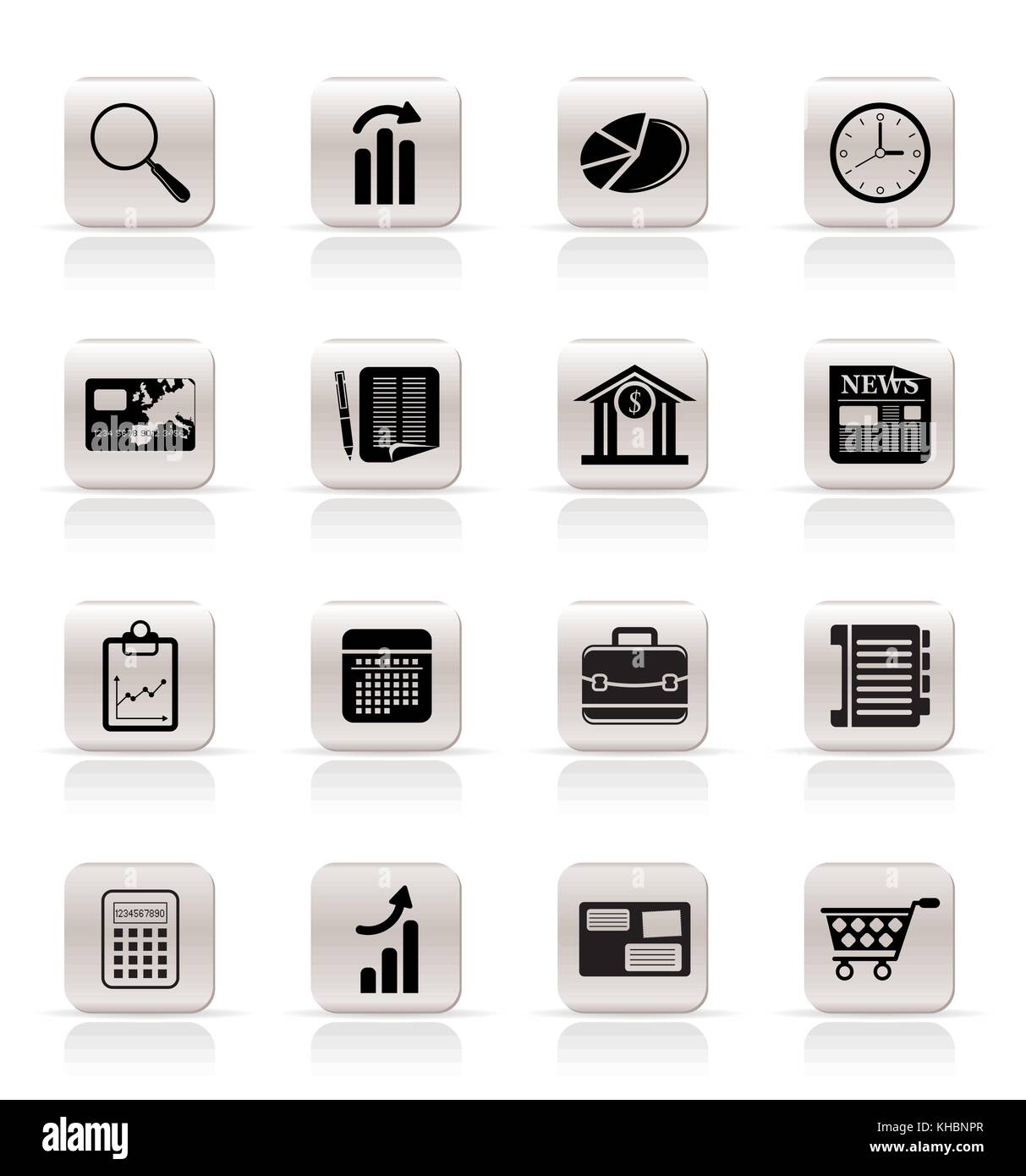 Business and Office Internet Icons - Vector Icon Set 3 Stock Vector ...
