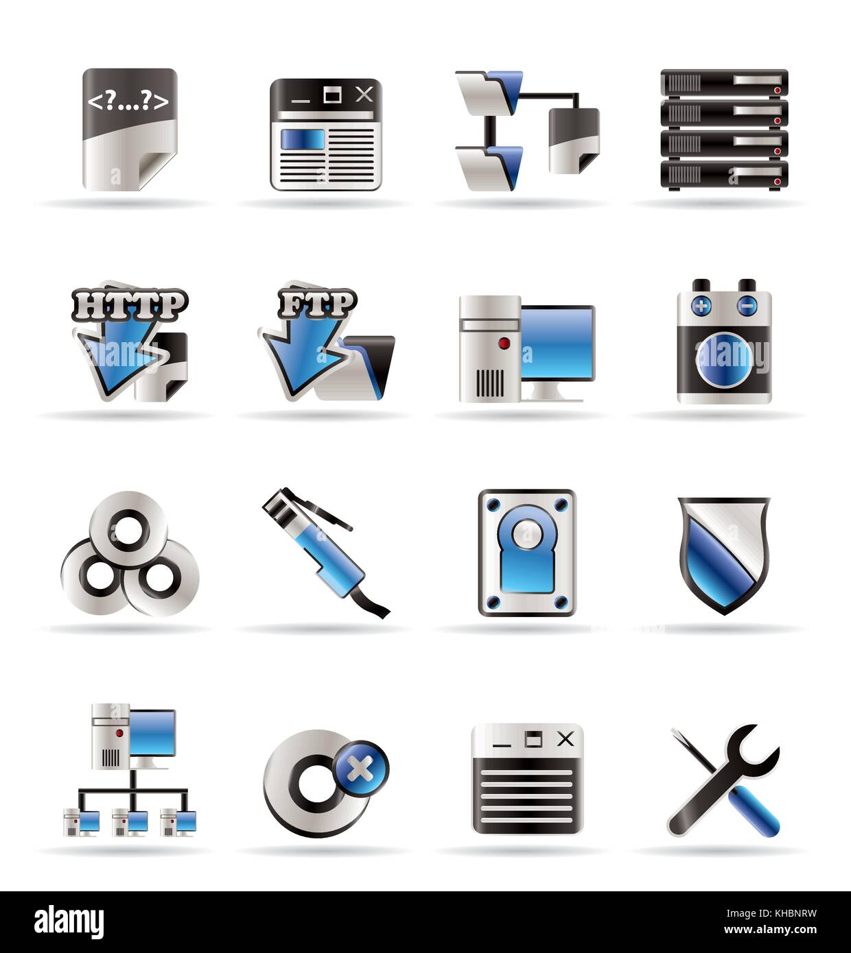 Server Side Computer icons - Vector Icon Set Stock Vector Image & Art ...
