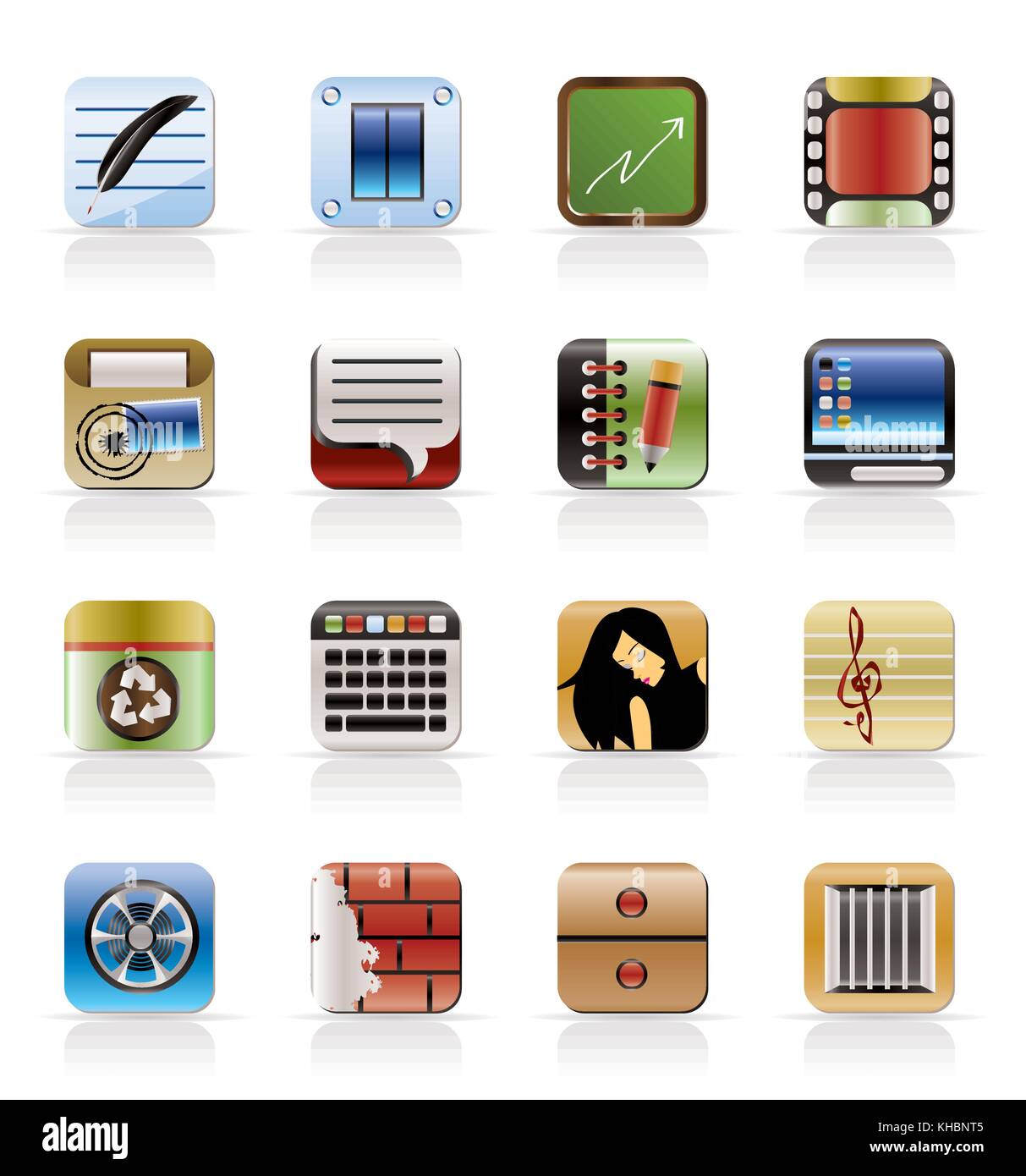 Business, Office and Mobile phone icons - Vector Icon Set Stock Vector ...