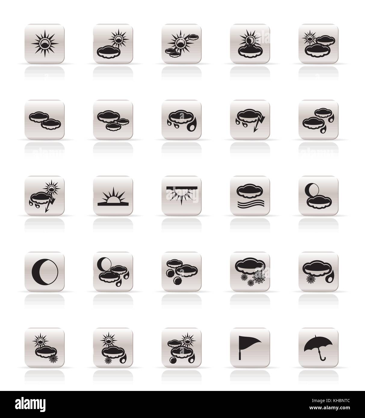 Simple Weather icons - Vector Icon Set Stock Vector Image & Art - Alamy
