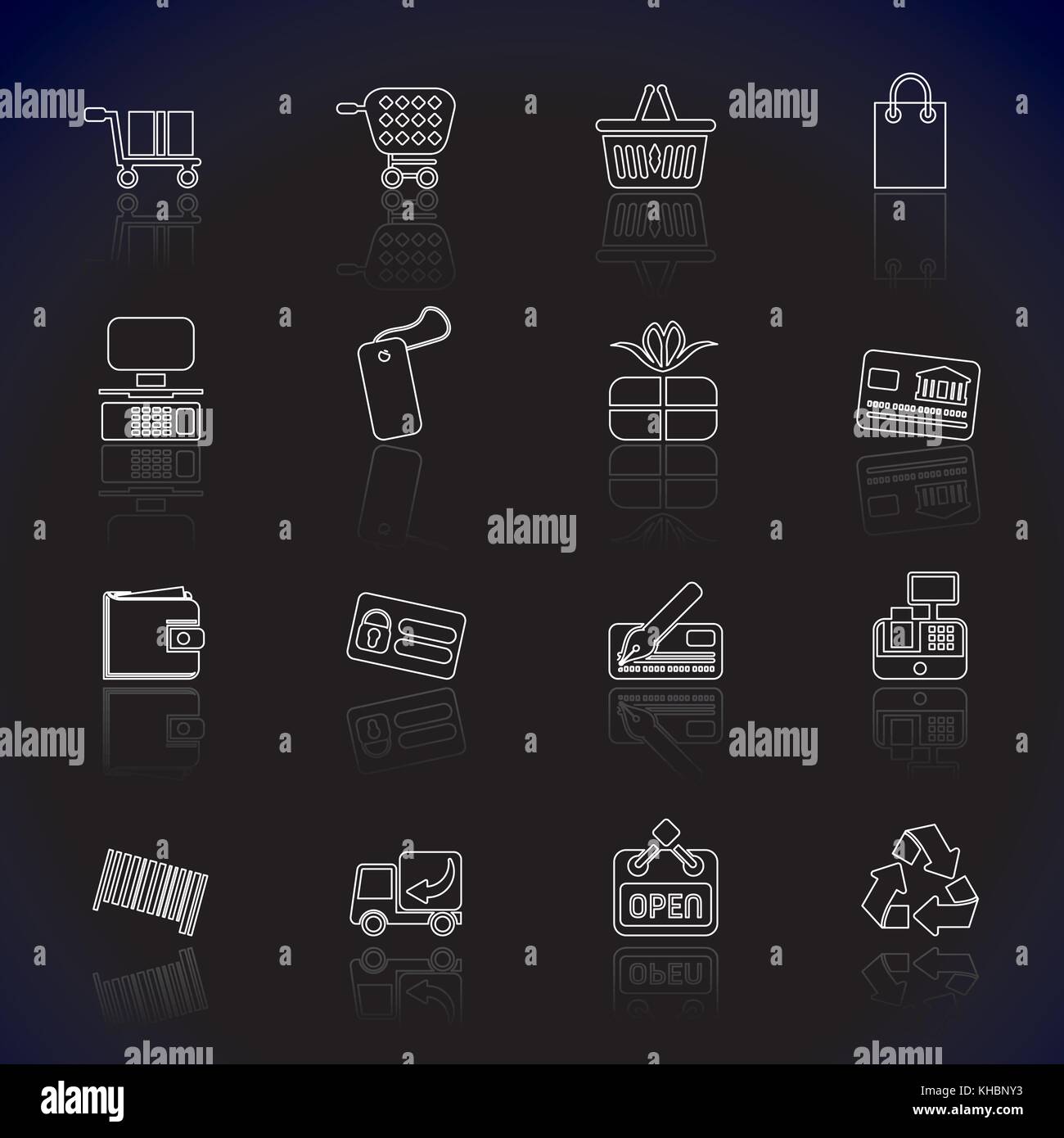 Simple Online Shop icons - Vector Icon Set Stock Vector Image & Art - Alamy