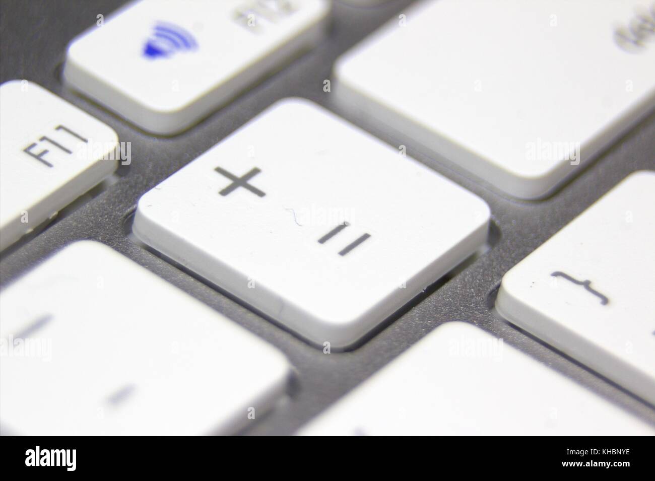 Macro picture of white keyboard Stock Photo - Alamy