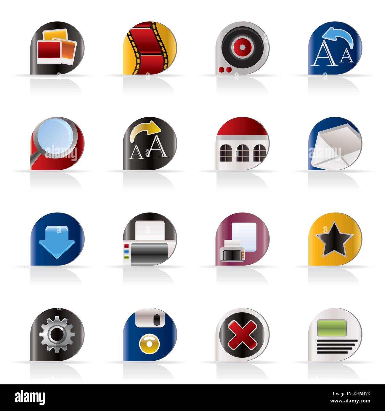 Internet and Website Icons - Vector Icon Set Stock Vector Image & Art ...