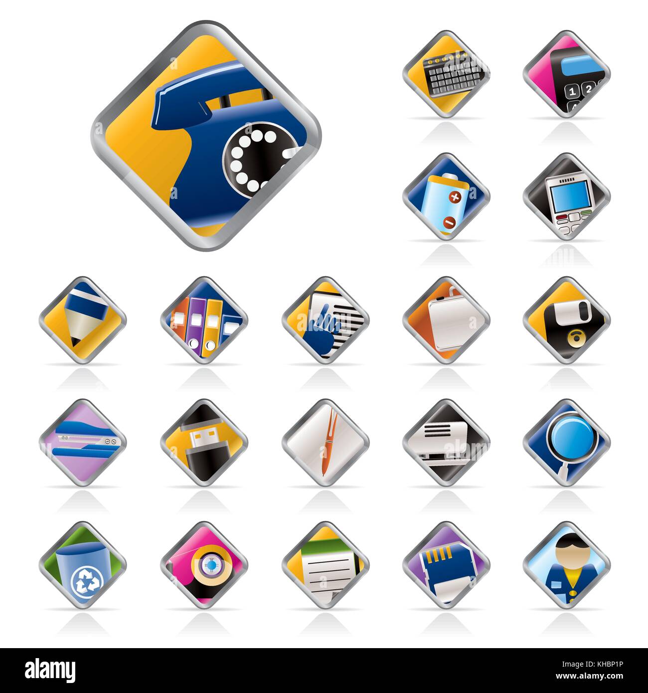 Office tools icons - vector icon set 3 Stock Vector Image & Art - Alamy