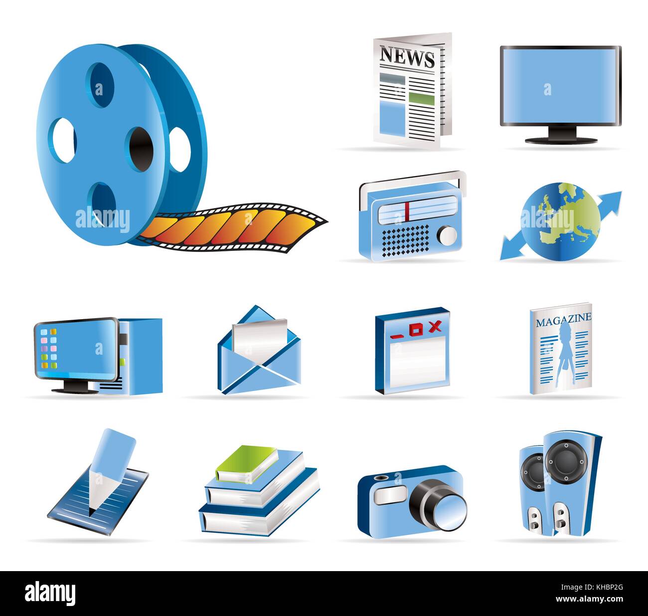 Newspaper radio television magazine Stock Vector Images - Alamy