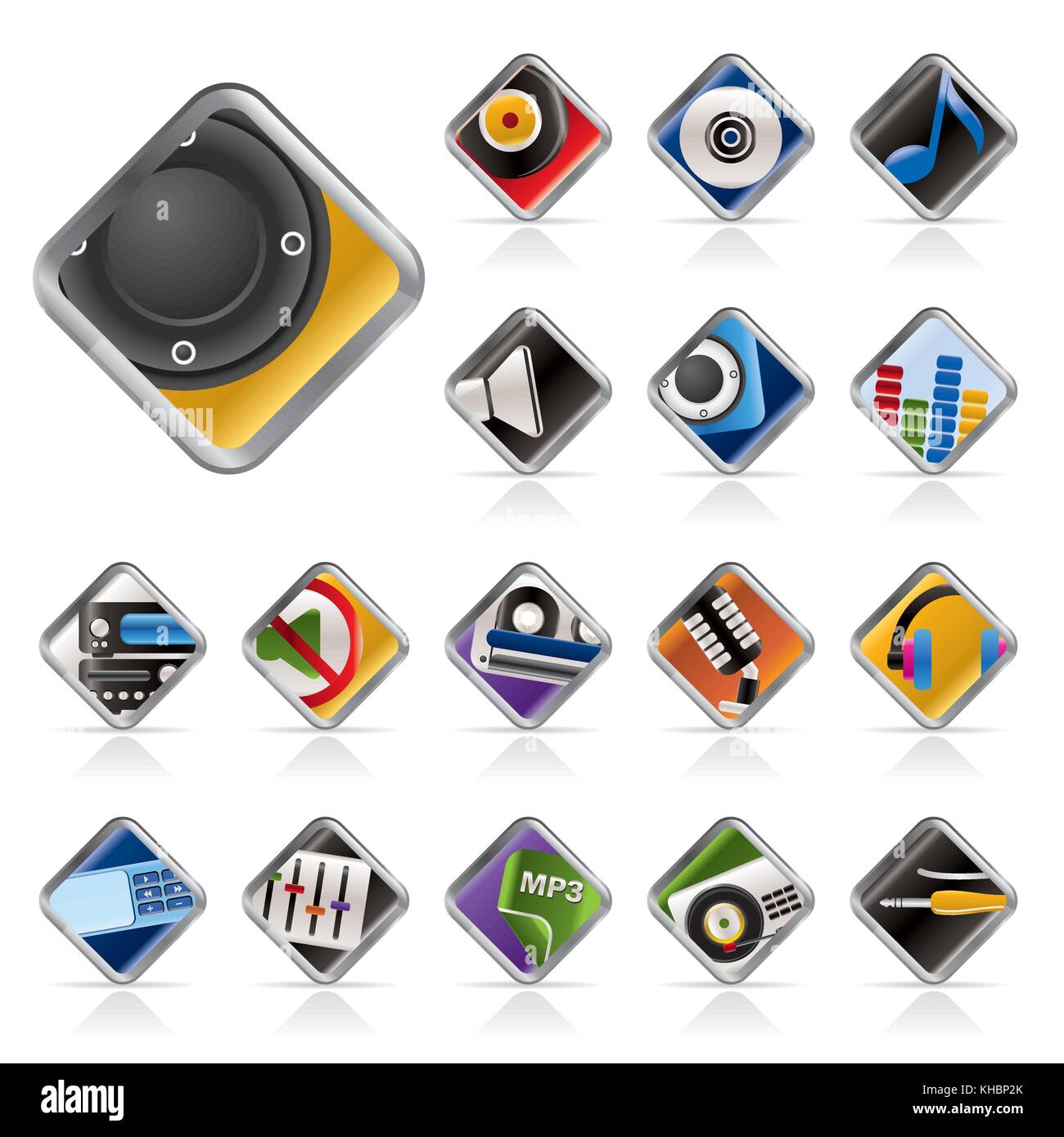 Music and sounds icons - Vector Icon Set Stock Vector Image & Art - Alamy