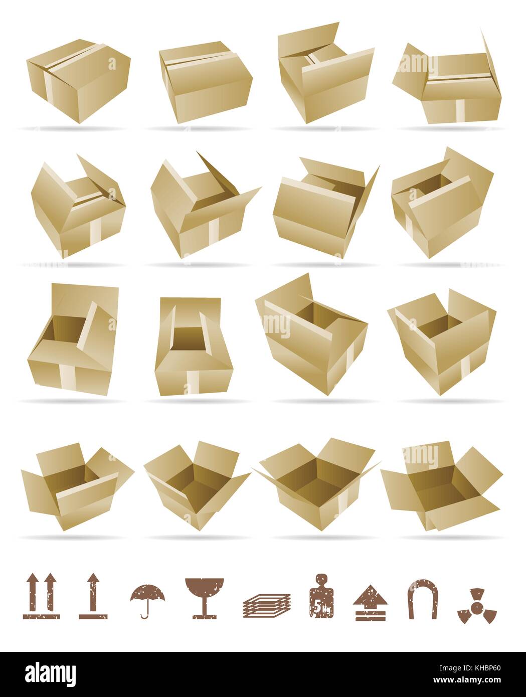 Vector Illustration of shipping box vector and Box Icon and Signs Stock ...