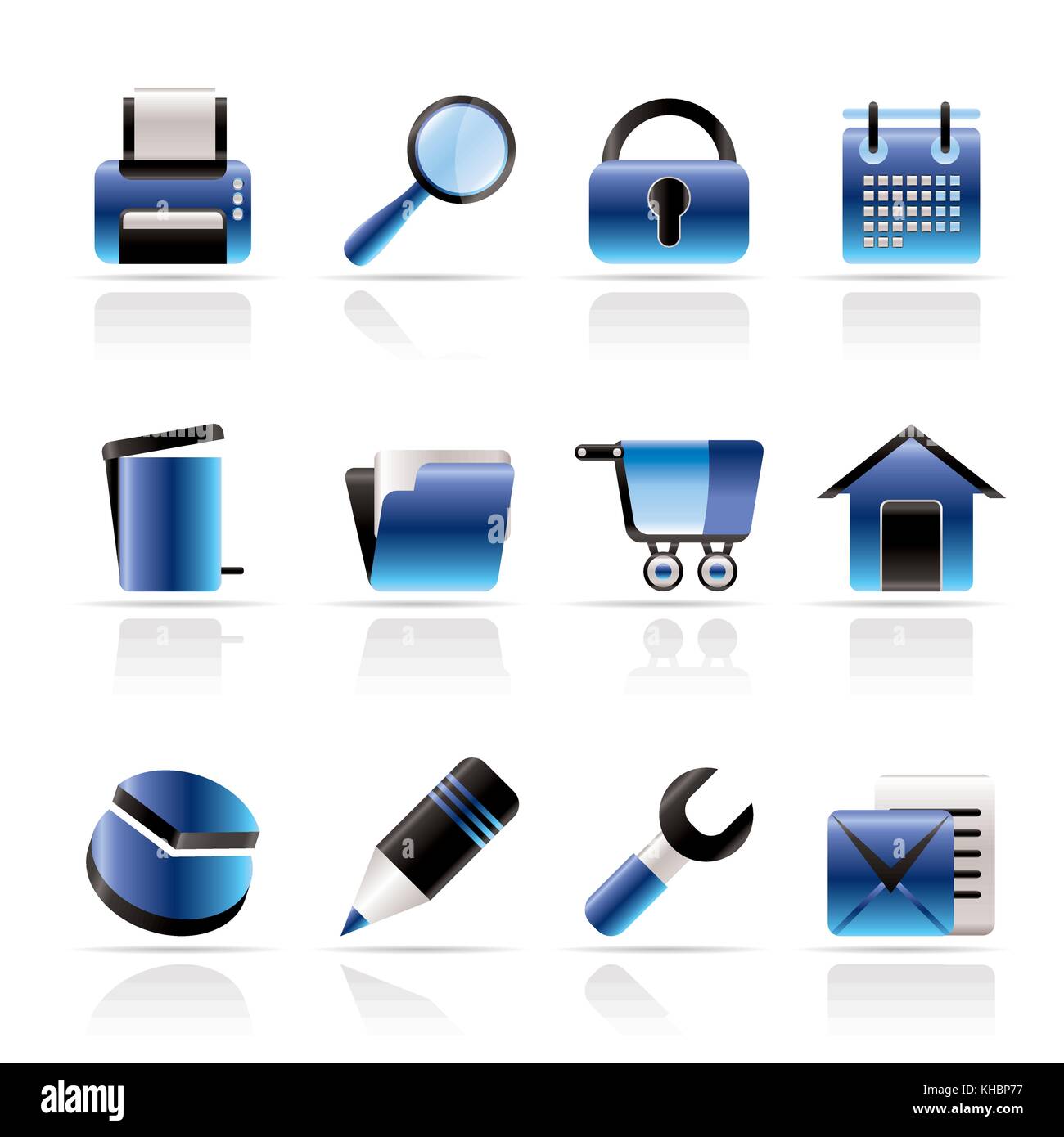 Folder icons and internet symbols Stock Vector Images - Alamy