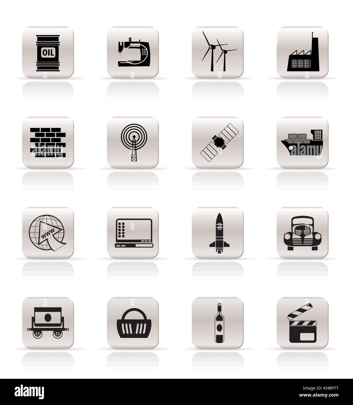 Simple Business and industry icons- vector icon set Stock Vector Image ...