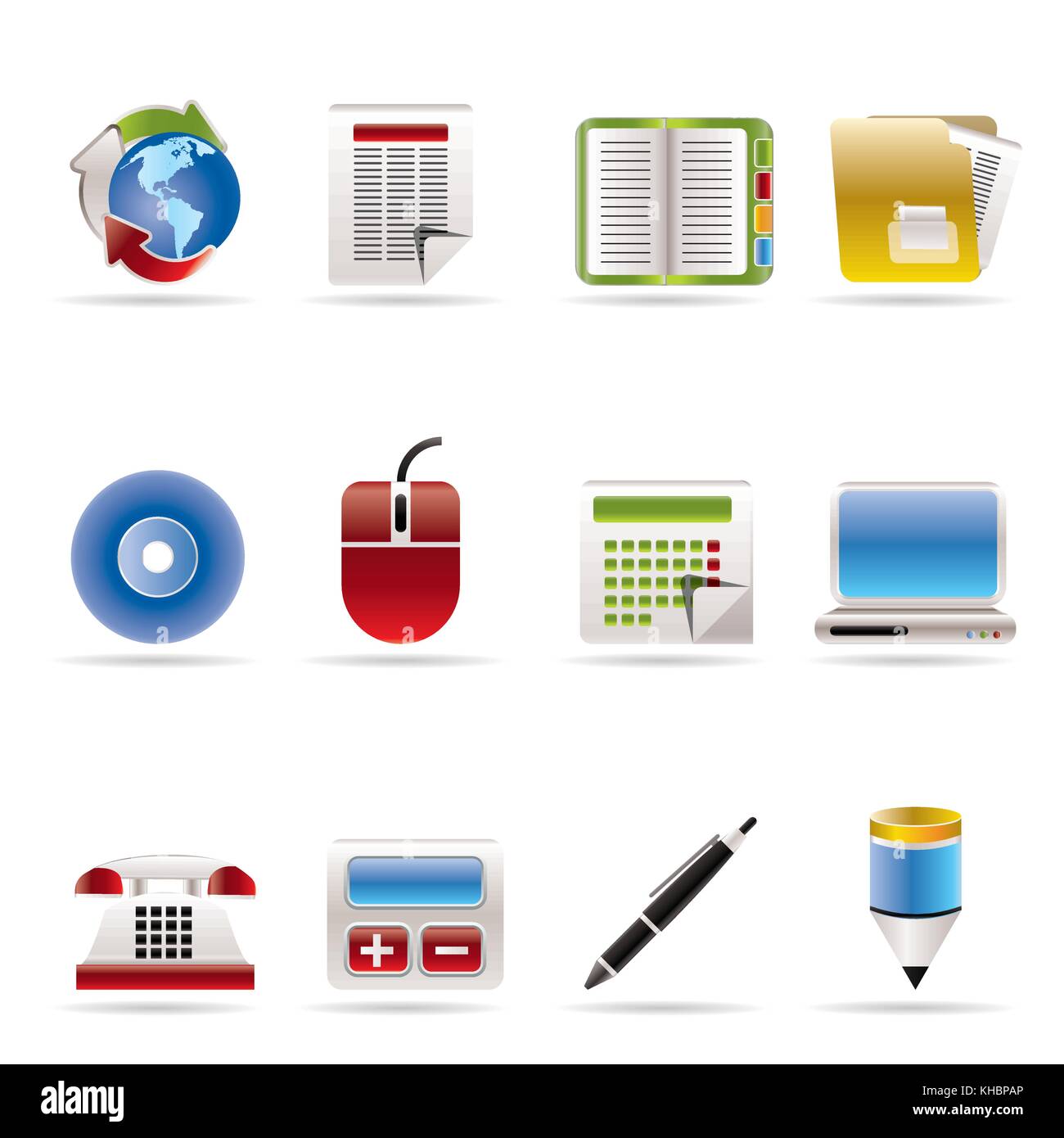 Business and Office tools icons - vector icon set 2 Stock Vector Image ...