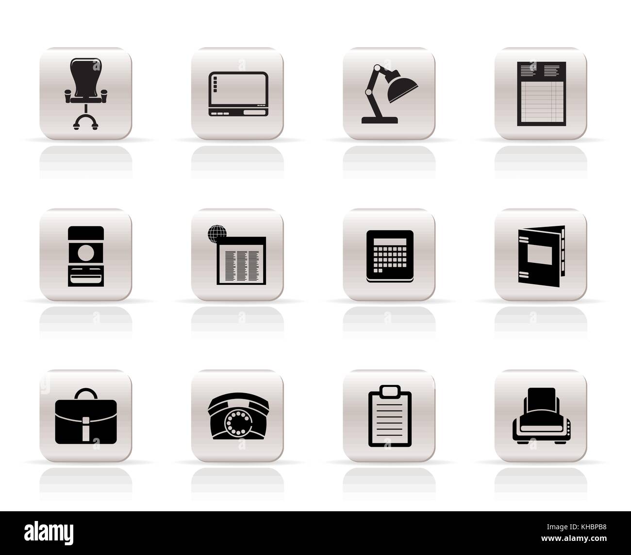 Simple Business, office and firm icons - vector icon set Stock Vector ...