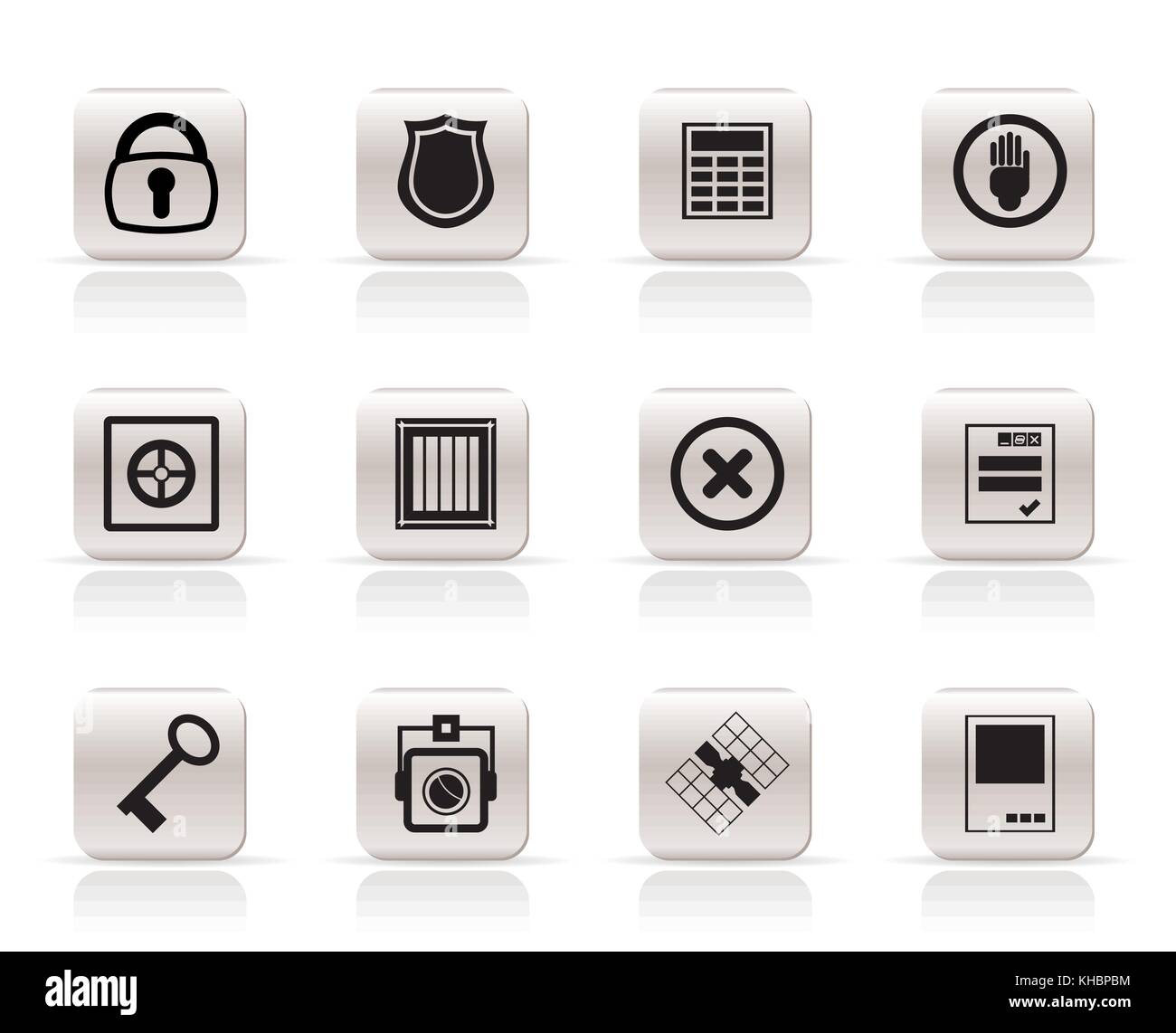 Simple Security and Business icons - vector icon set Stock Vector Image ...