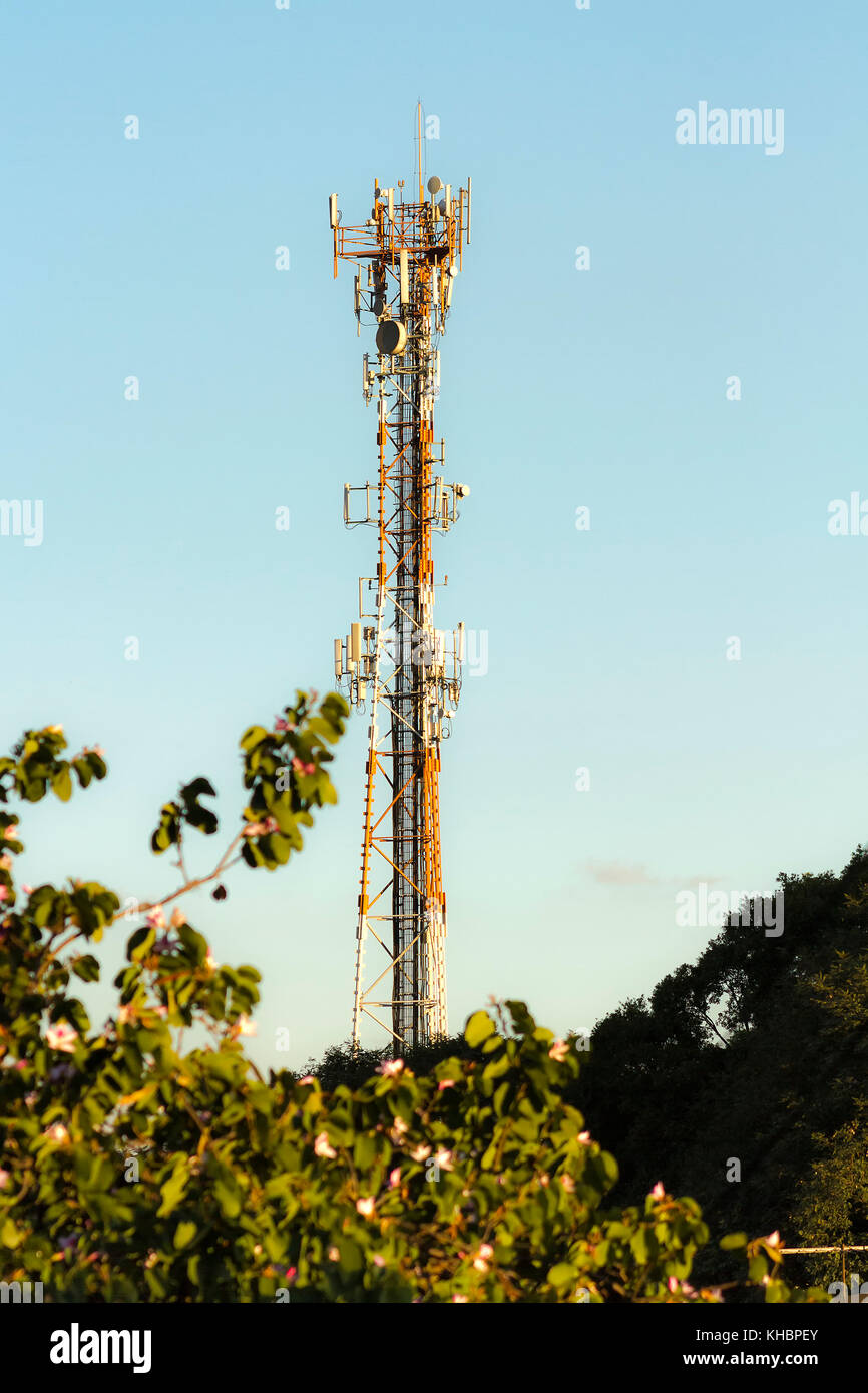 Mobile Tower for Cellular communications - Wireless Stock Photo - Alamy
