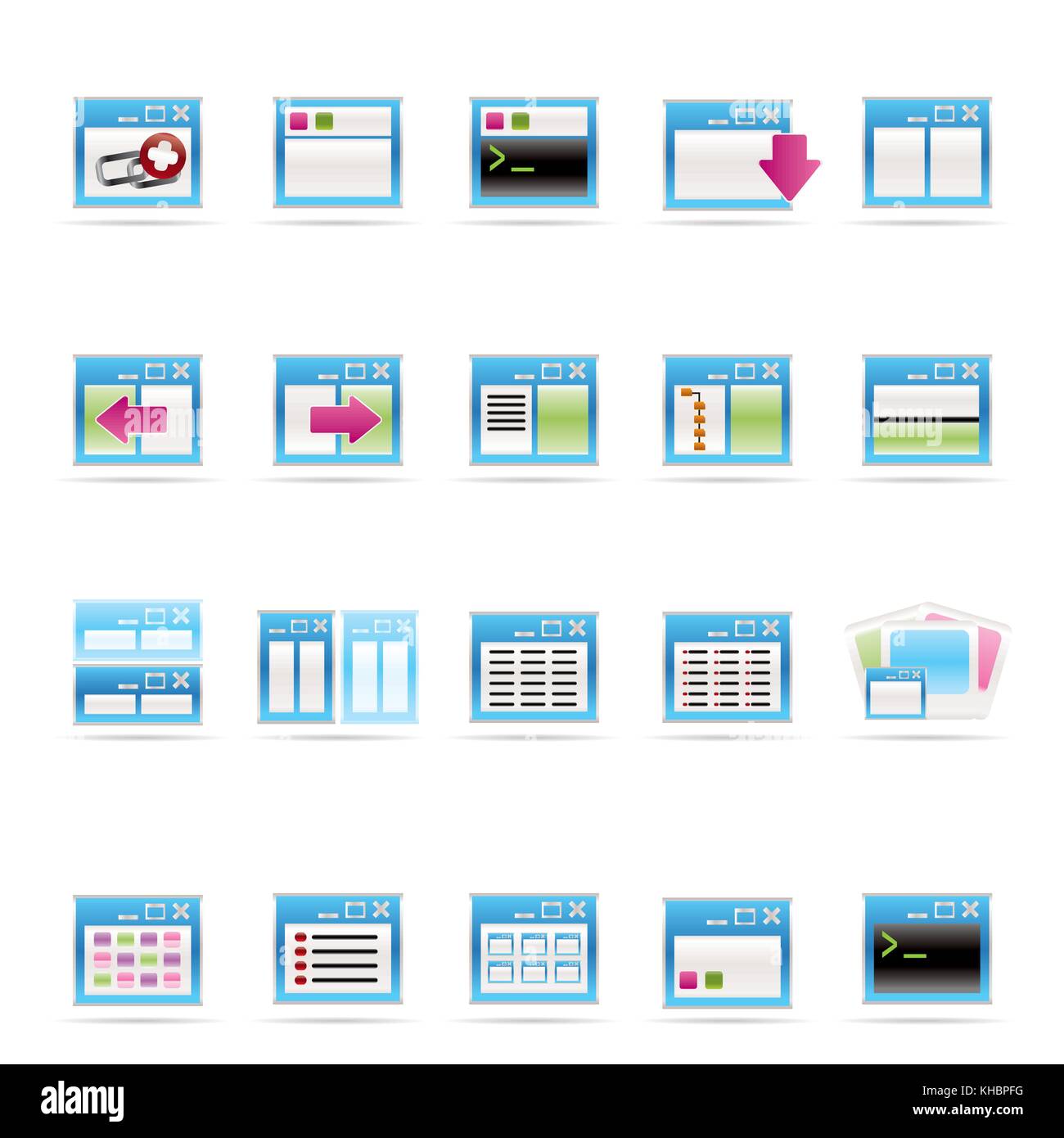Application Programming Server And Computer Icons Vector Icon Set 2 2206