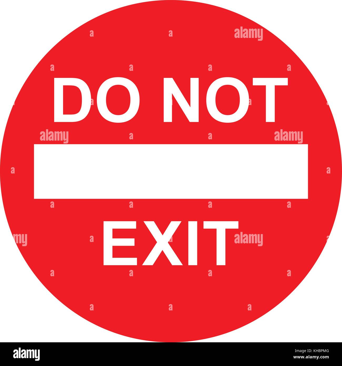 Do not exit, red sign with text, vector illustration Stock Vector Image ...