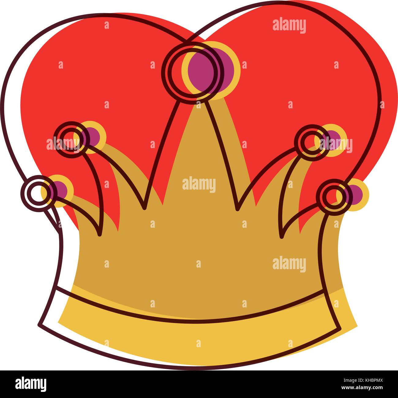 queen crown in colored watercolor silhouette Stock Vector Image & Art ...