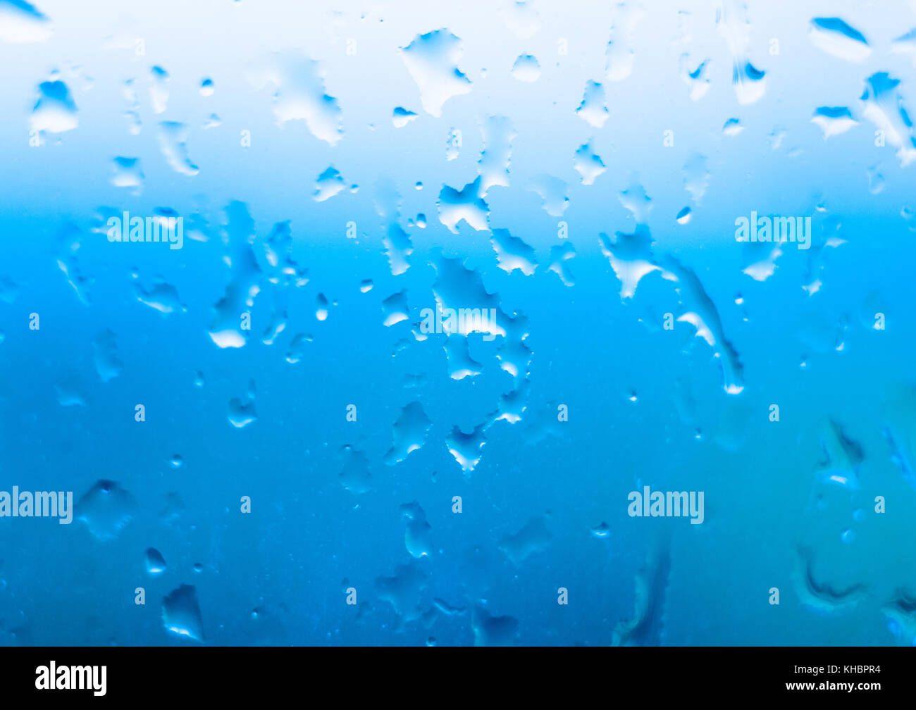 raindrops on the window glass, toned, close up Stock Photo - Alamy