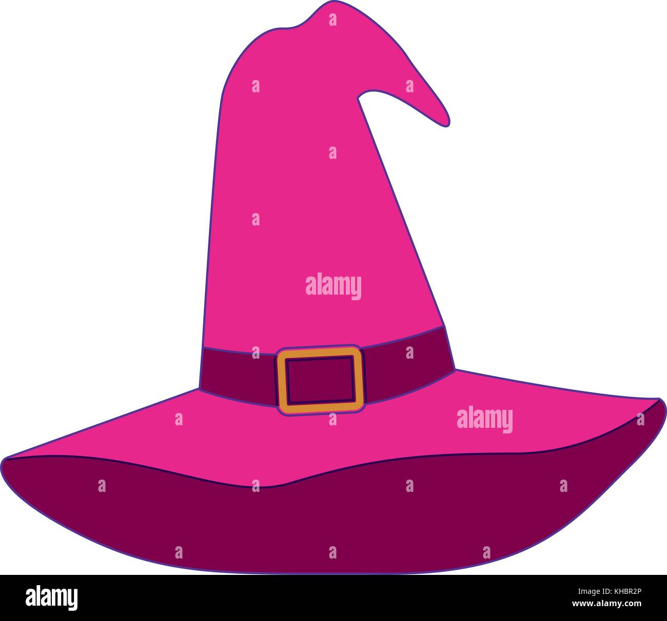 witch hat magenta with purple contour Stock Vector Image & Art - Alamy