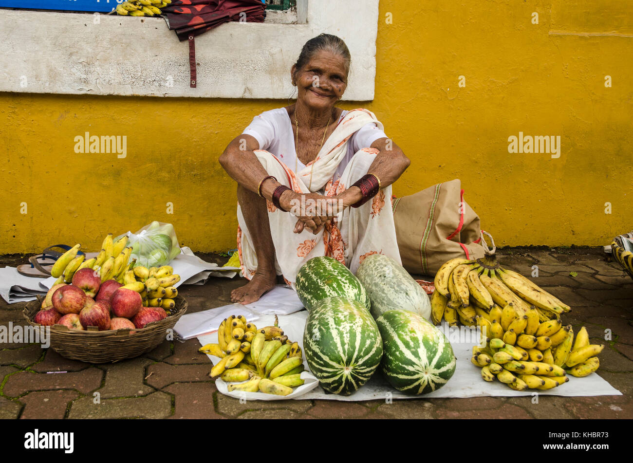 A fruit seller in Panaji, Goa, India Stock Photo - Alamy