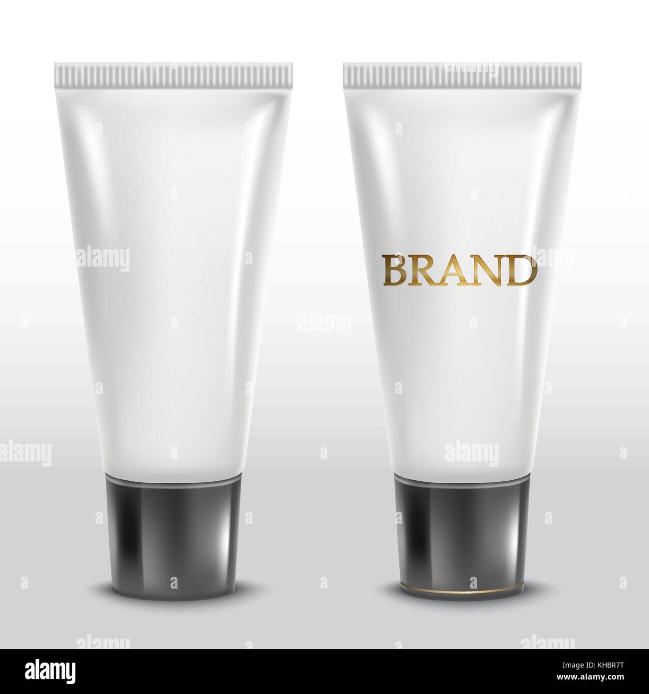 White plastic package realistic Stock Vector Images - Alamy